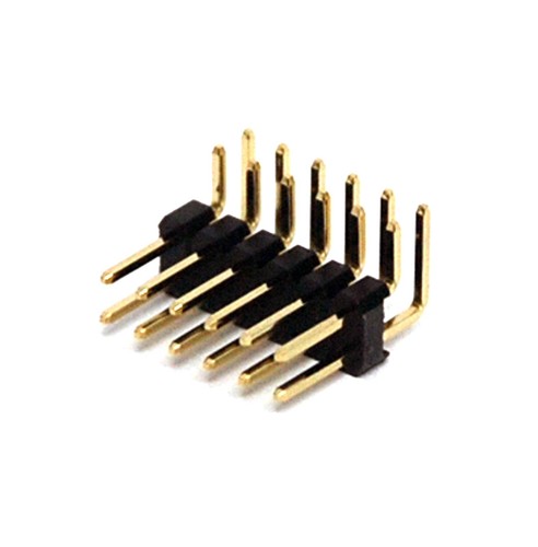 100pc Male Pin Header Right Angle 90° Dual Row 2x6P 2x6 12P * 2.54mm ...