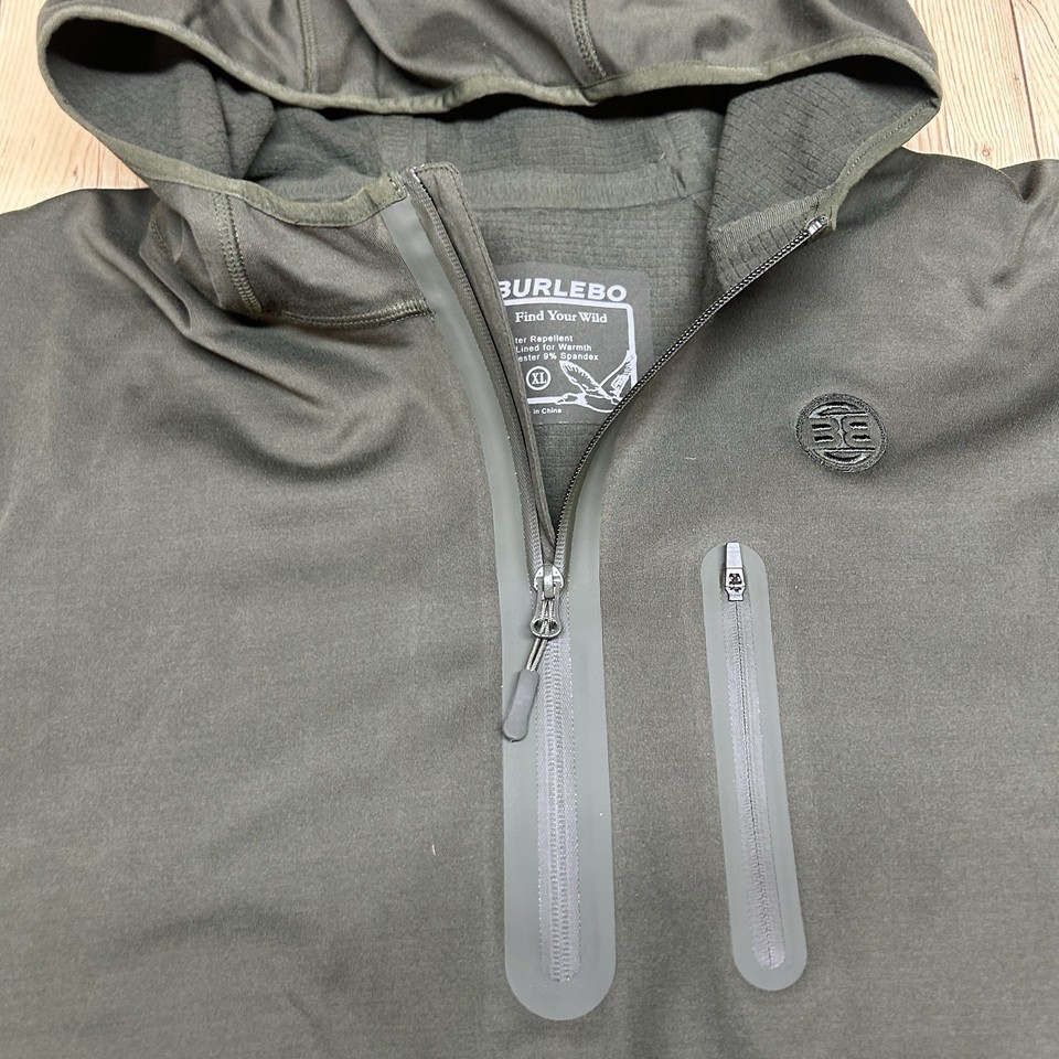 Burlebo Duke Tech Olive Green Mid Layer 1/4 Zip pullover | eBay