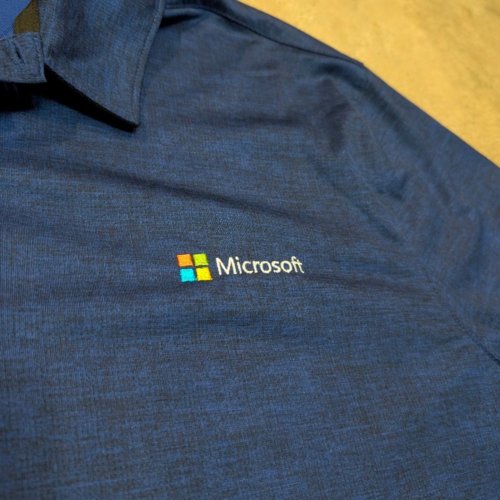 Nike Dri-Fit Microsoft Employee Men's XL Blue Polo Shirt | eBay