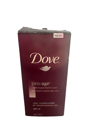 DOVE pro-age Day Moisturizer SPF 15 Smooth Luminous Skin 1.7 FL. OZ ...