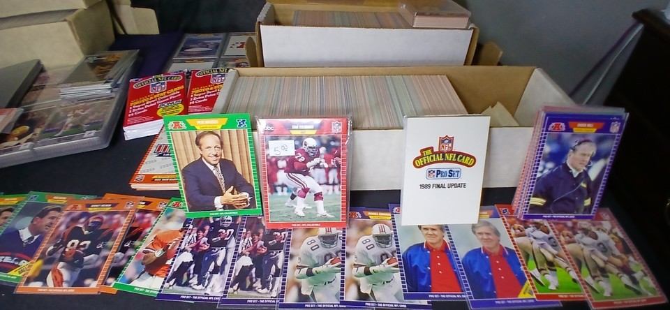 1989 1990 PRO SET FOOTBALL PARTIAL COMPLETE MASTER SET & 15 ERRORs ...
