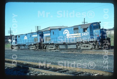 Original Slide CR Conrail Match Paint ALCO C425 2457 & C425 2450 In ...