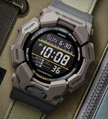 Casio G-Shock GD-010CE-5D Black Digital Beige Cordura Strap Men's Sport ...