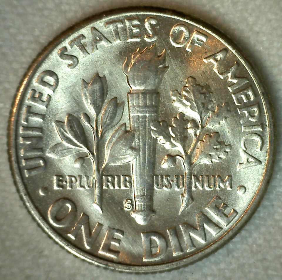 1955 S Roosevelt Silver Dime Ten Cents Coin 10c Uncirculated BU | eBay