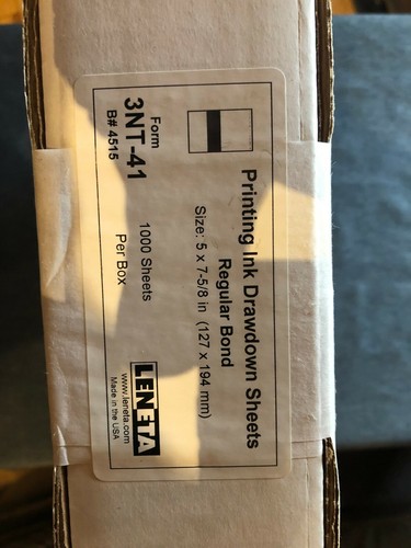 LENETA 3NT-41 PRINTING INK DRAWDOWN SHEETS 4 BOXS UNOPENED | eBay