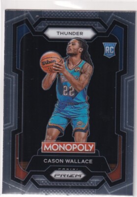2023-24 PRIZM MONOPOLY RC CASON WALLACE OKLAHOMA CITY THUNDER ROOKIE JC ...
