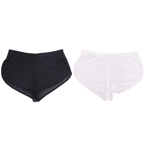 Mens Boxer Briefs Sleepwear Underwear Side Split Shorts Adult ...