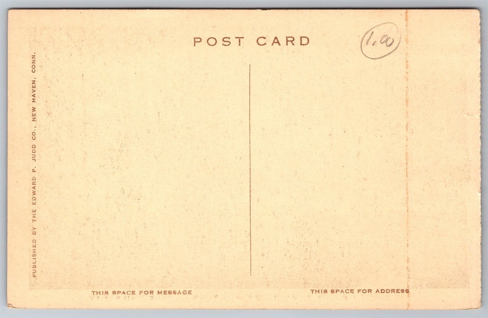 Postcard Branford Court toward Wrexham Tower, Yale University ...