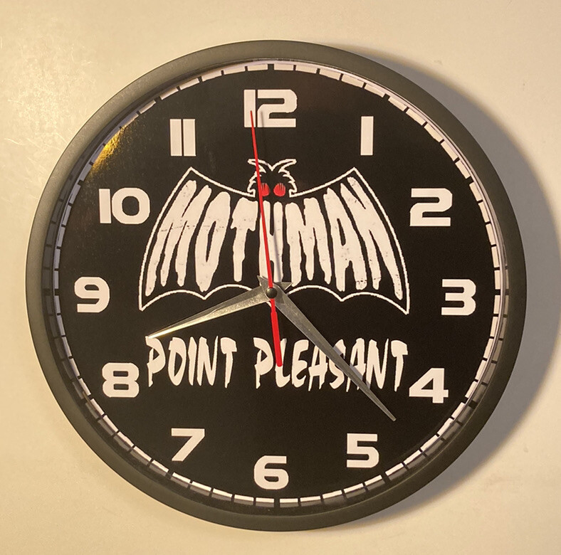 Mothman Point Pleasant Battery Operated Wall Clock | eBay