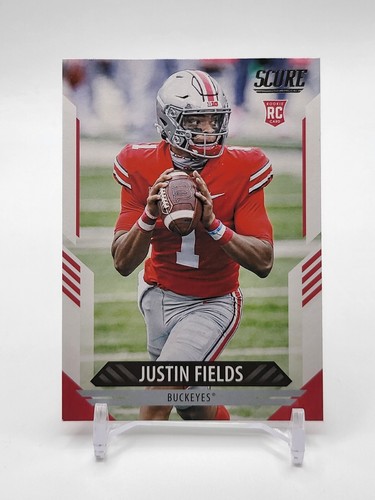 Justin Fields ROOKIE CARD 2021 Panini Score #302 Ohio State Buckeyes ...