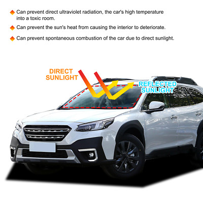 Windshield Sunshade Foldable UV Block Visor Trim For Subaru Outback ...