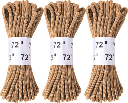 Nylon Military 72" Long Boot Shoe Laces Plastic Tipped - 3 Pack | eBay
