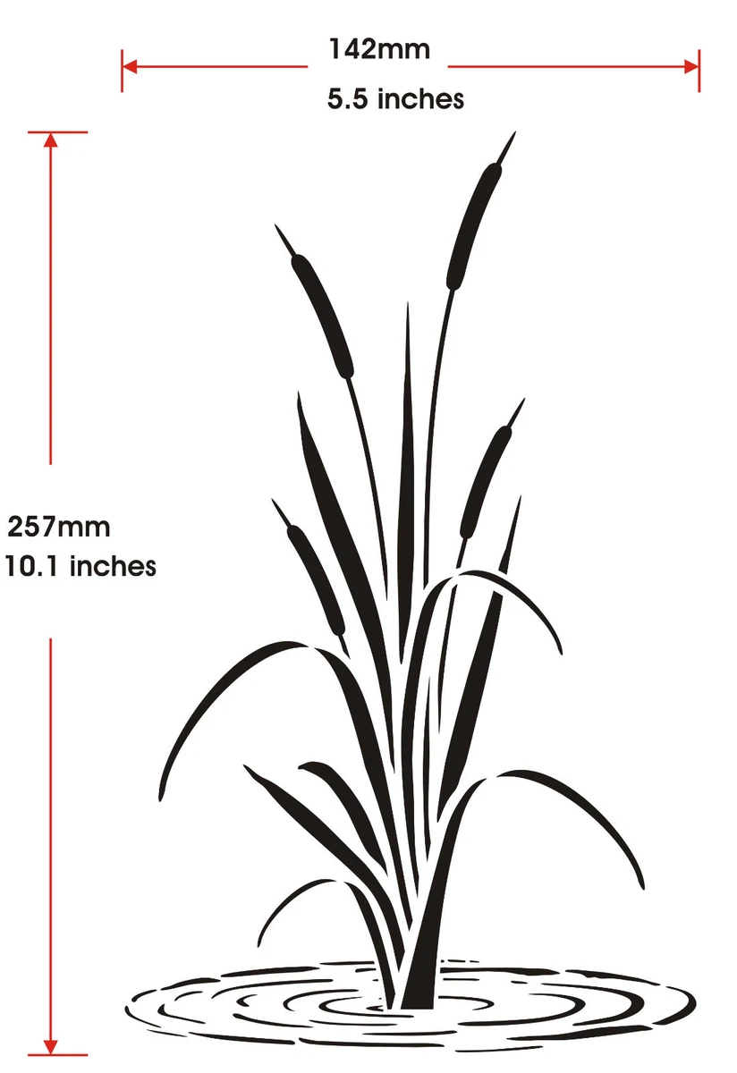 Cattail Stencil