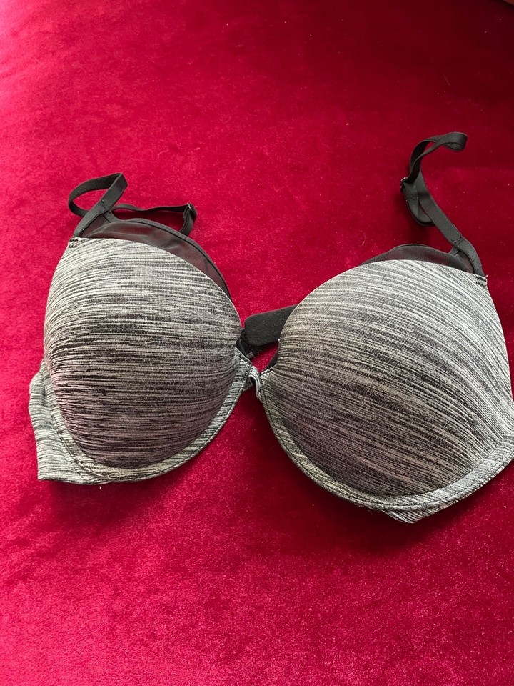 Victoria's Secret multiway grey padded push up bra 34 C with sexy mesh ...