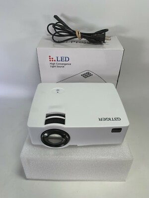 GBTIGER E08 Portable LED 1080p Home Projector, HDMI, VGA No Remote ...