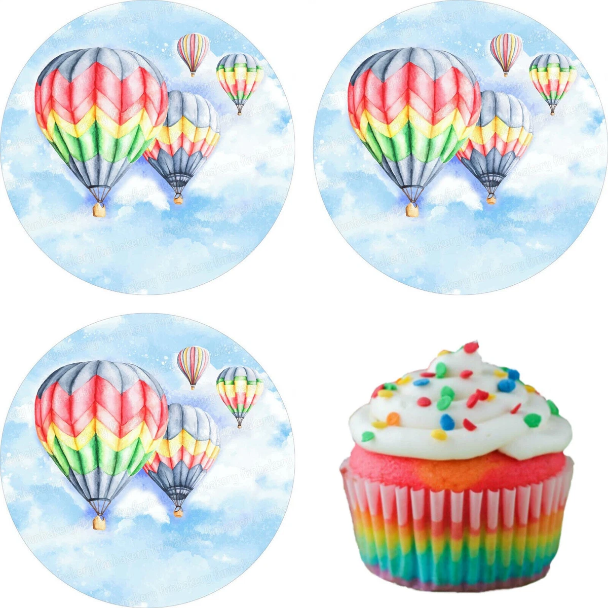 Hot Air Balloon Cupcake Toppers