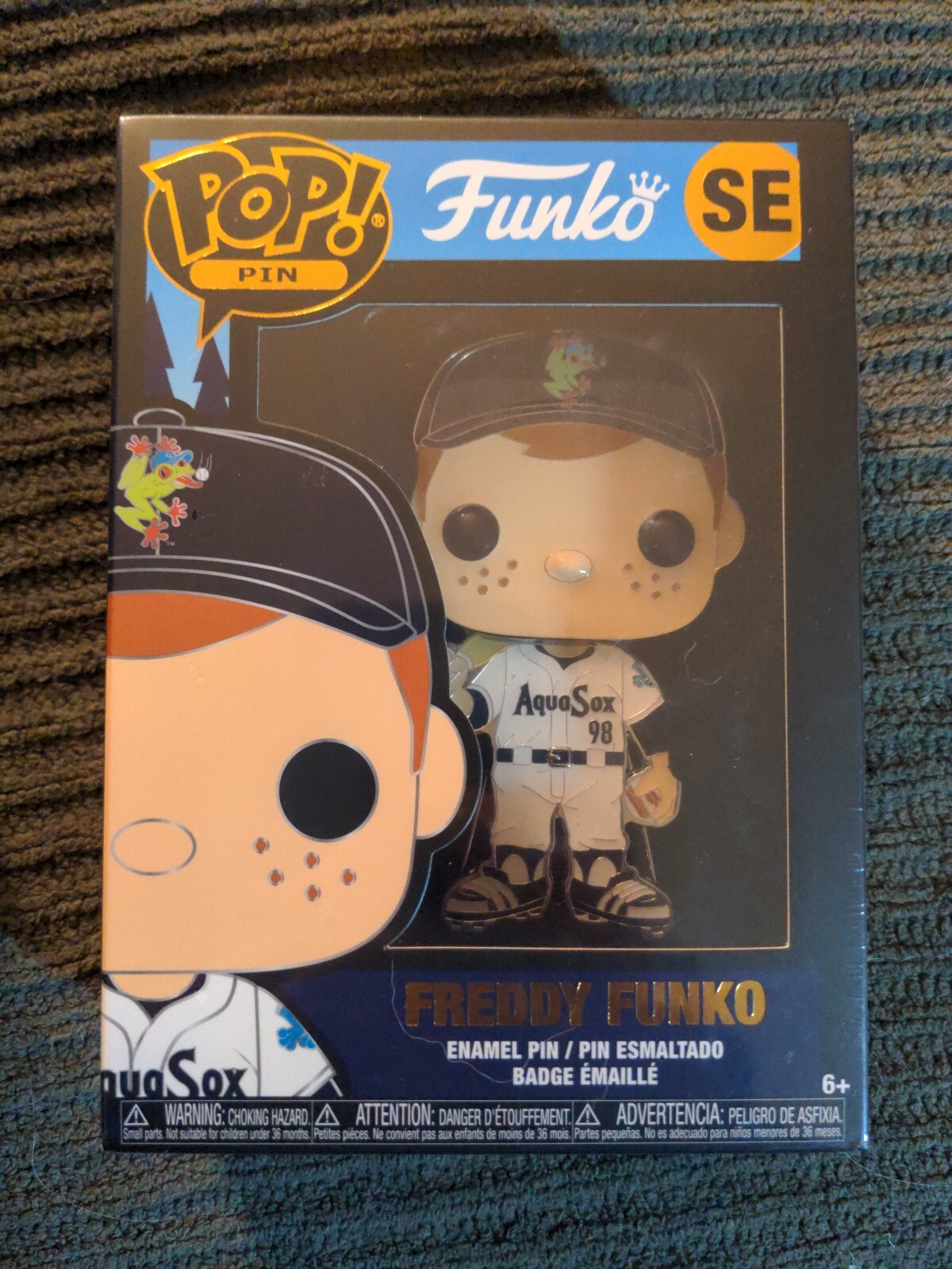 Freddy Funko Everett Aquasox Baseball 2022 Funko Pop Enamel Pin | eBay