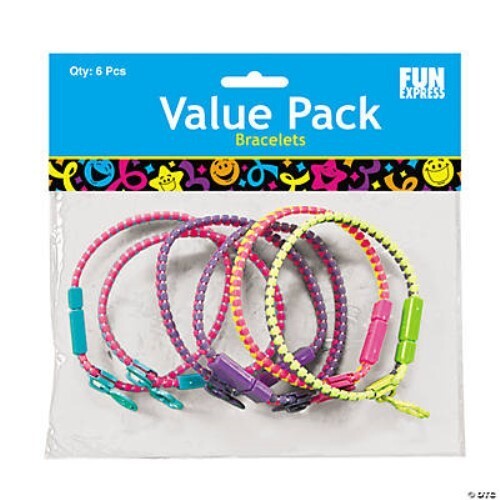 Party Favor Filler Kids Birthday Zipper Bracelets 6 pcs with Dangler | eBay