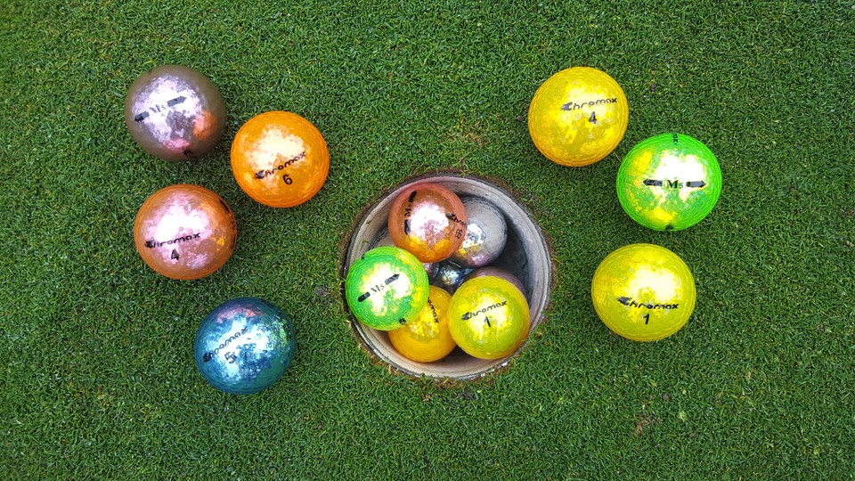 6 Pack Chromax High Visibility Colored Golf Balls – M5 Metallic ...