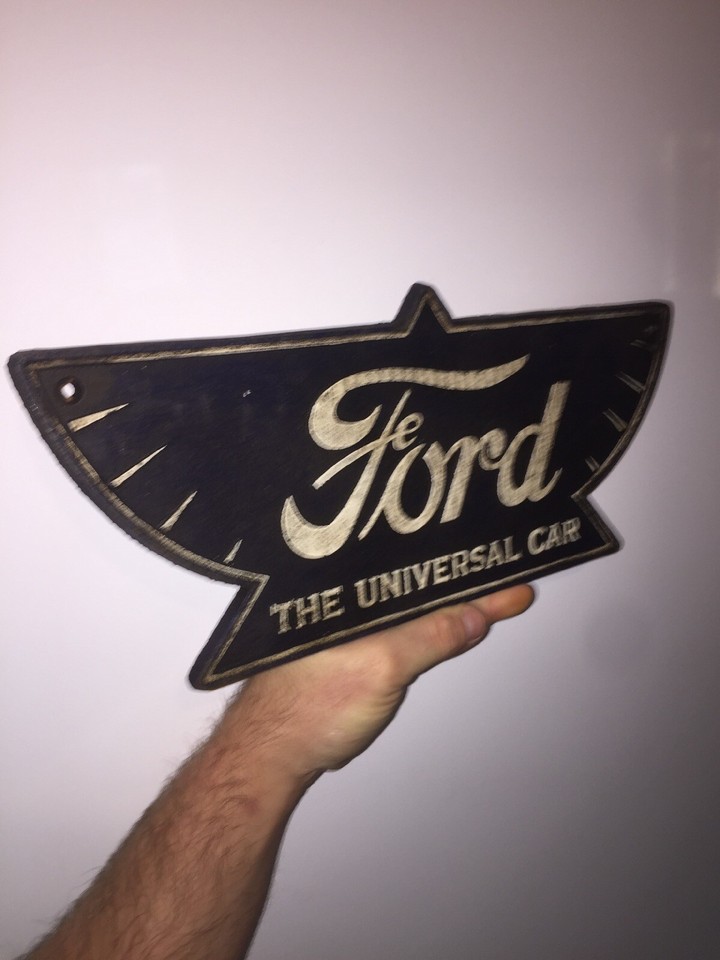 Ford Motors Sign Plaque Cast Iron Metal Man Cave AUTO HOTROD Collector ...