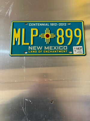 LICENSE PLATE NEW MEXICO MLP 899 | eBay