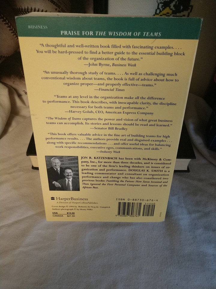 The Wisdom of Teams by Douglas K. Smith & Jon R. Katzenbach ...