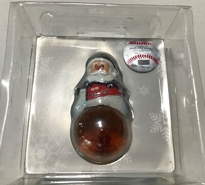 BOSTON RED SOX Mini 35mm Santa Snow Globe Holiday Christmas Tree ...