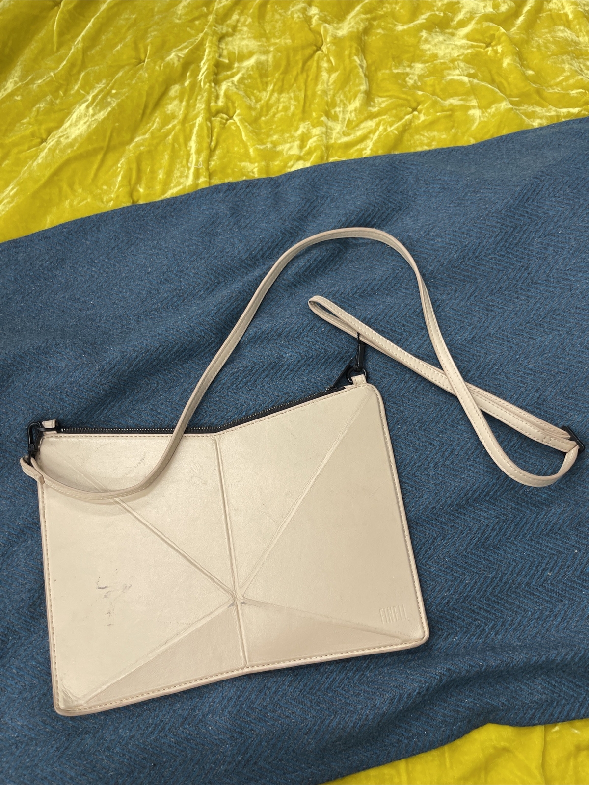 FINELL Co. Smooth Leather Crossbody Carryall Geometric Bag D5 | eBay