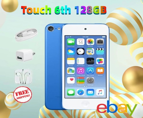NEW Apple iPod Touch 6th Generation Blue 128GB MP4 - Sealed Warranty ...