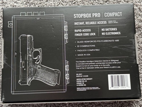 Stopbox Pro Compact WALTHER Edition BRAND NEW Gun Safe For Pistol | eBay