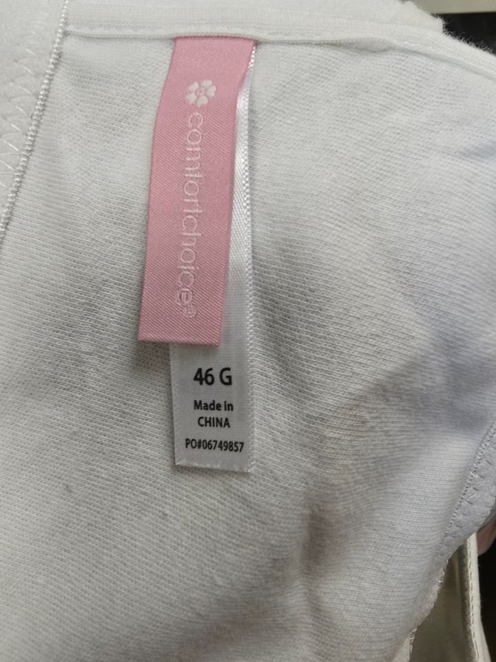 Comfort Choice Plus Size Front-Close Wireless Bra, White 46G | eBay