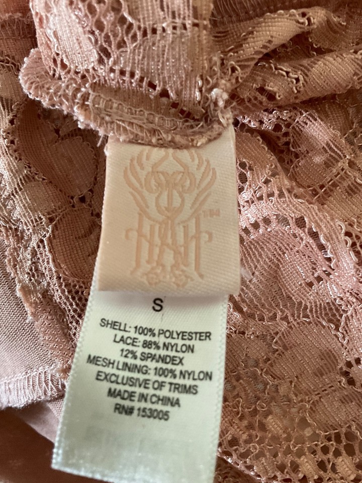 Vintage Pink Lace Teddy Romper Chiffon Overlay Nightie Sz. Small | eBay