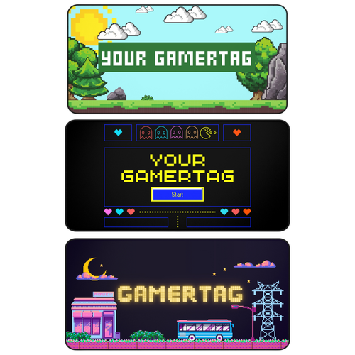 Personalized Gamertag Retro Pixel Art Gaming Mouse Pad Mousepad XXL ...