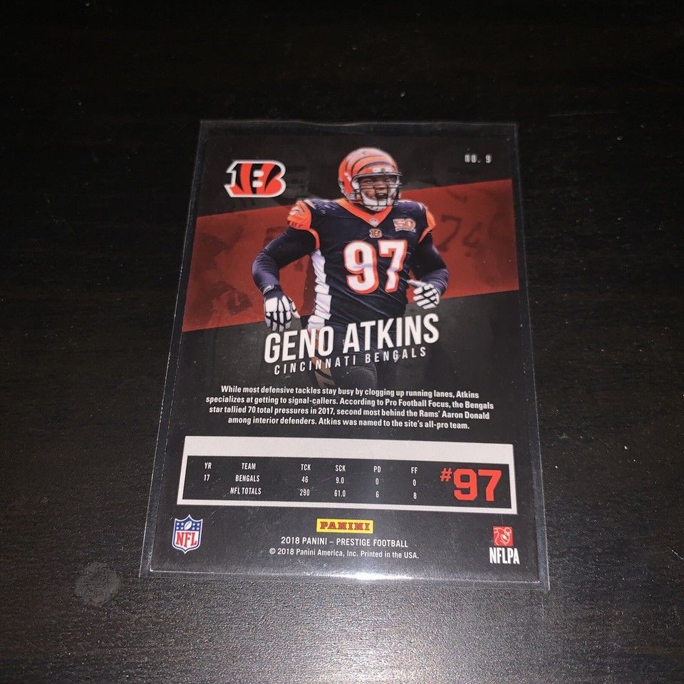 geno atkins Prestige 2018 NFL Bengals Football Card #9 | eBay