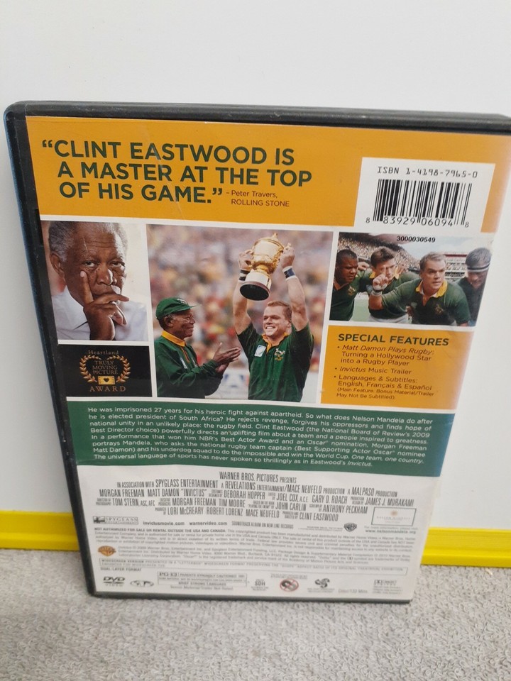Invictus - DVD By Morgan Freeman,Matt Damon - VERY GOOD 883929060948| eBay