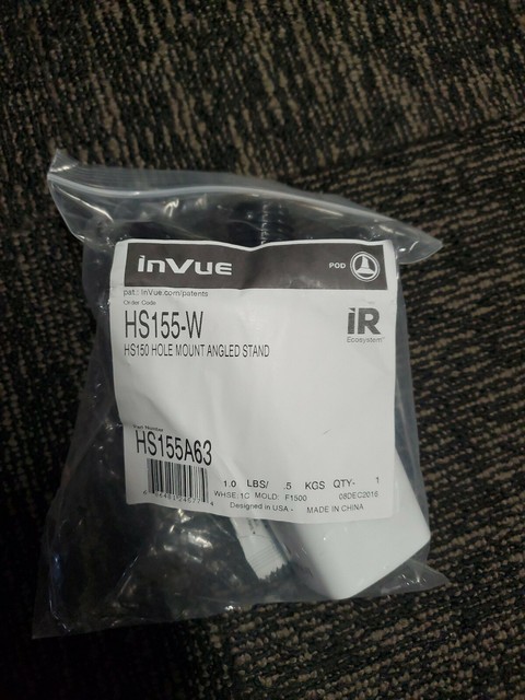 - InVue Hs155-w Table-hole Mount Angled Stand White for Hs150 System ...