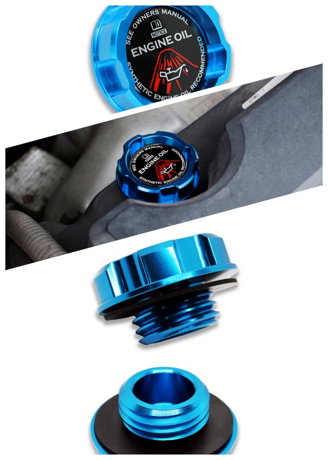 Aluminum ENGINE Oil Cap For Mazda RX8 MIATA PROTEGE 626 323 mazdaspeed ...