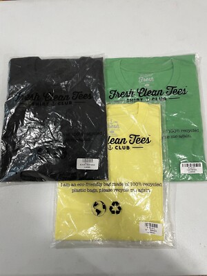Fresh Clean Tees Men's 3-Pack Crew Neck Short Sleeve T-Shirts Size ...