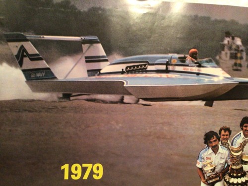 Vtg. Poster Bill Muncey & Miss Atlas Van Lines 1979 Hydroplane ...