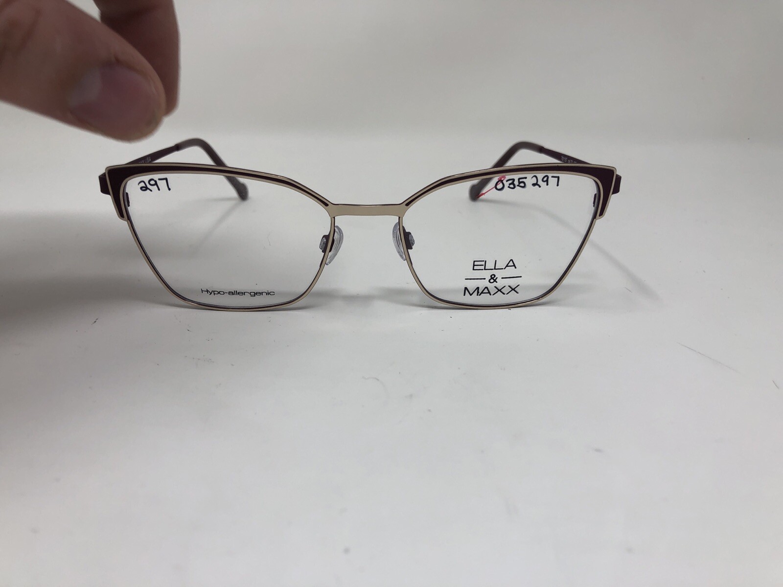 Ella & Maxx Eyeglasses Frame 701157 70 51-17-135 Gold Burgundy NY88 | eBay