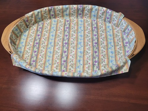 Longaberger 2007 Oval Serving Tray for Buffet Table w/Insert & Fabric ...