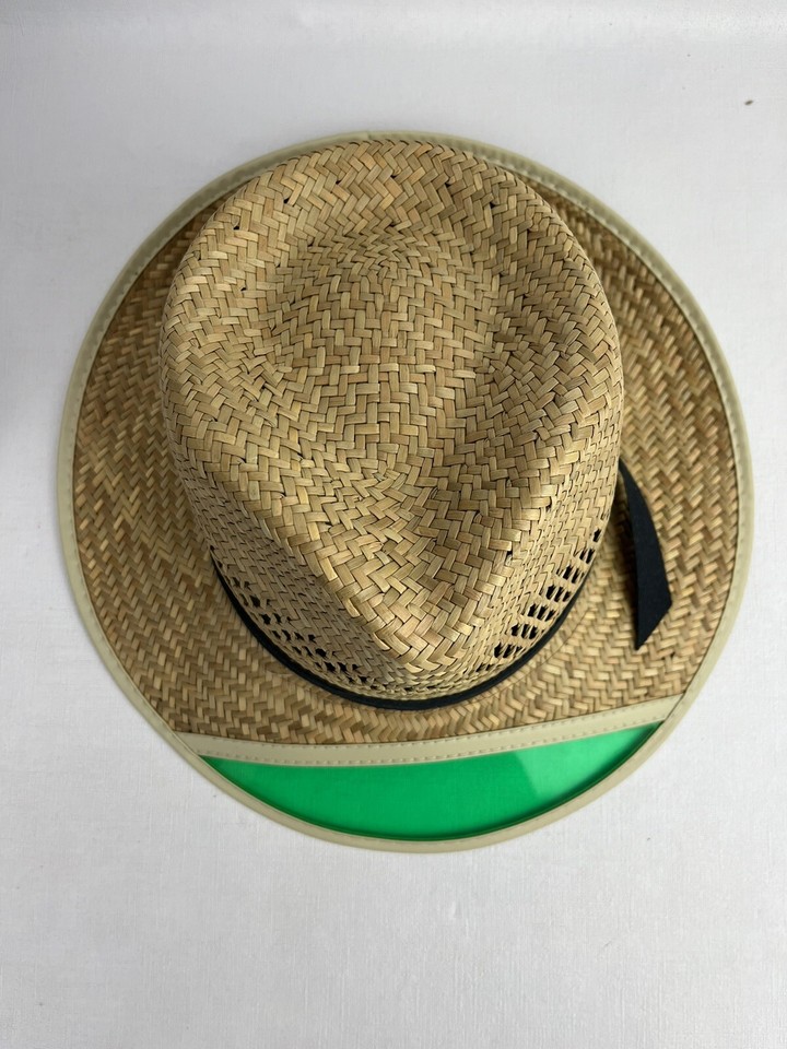 NEW MENS VENTED PANAMA STYLE STRAW HAT SUN SHIELD | eBay