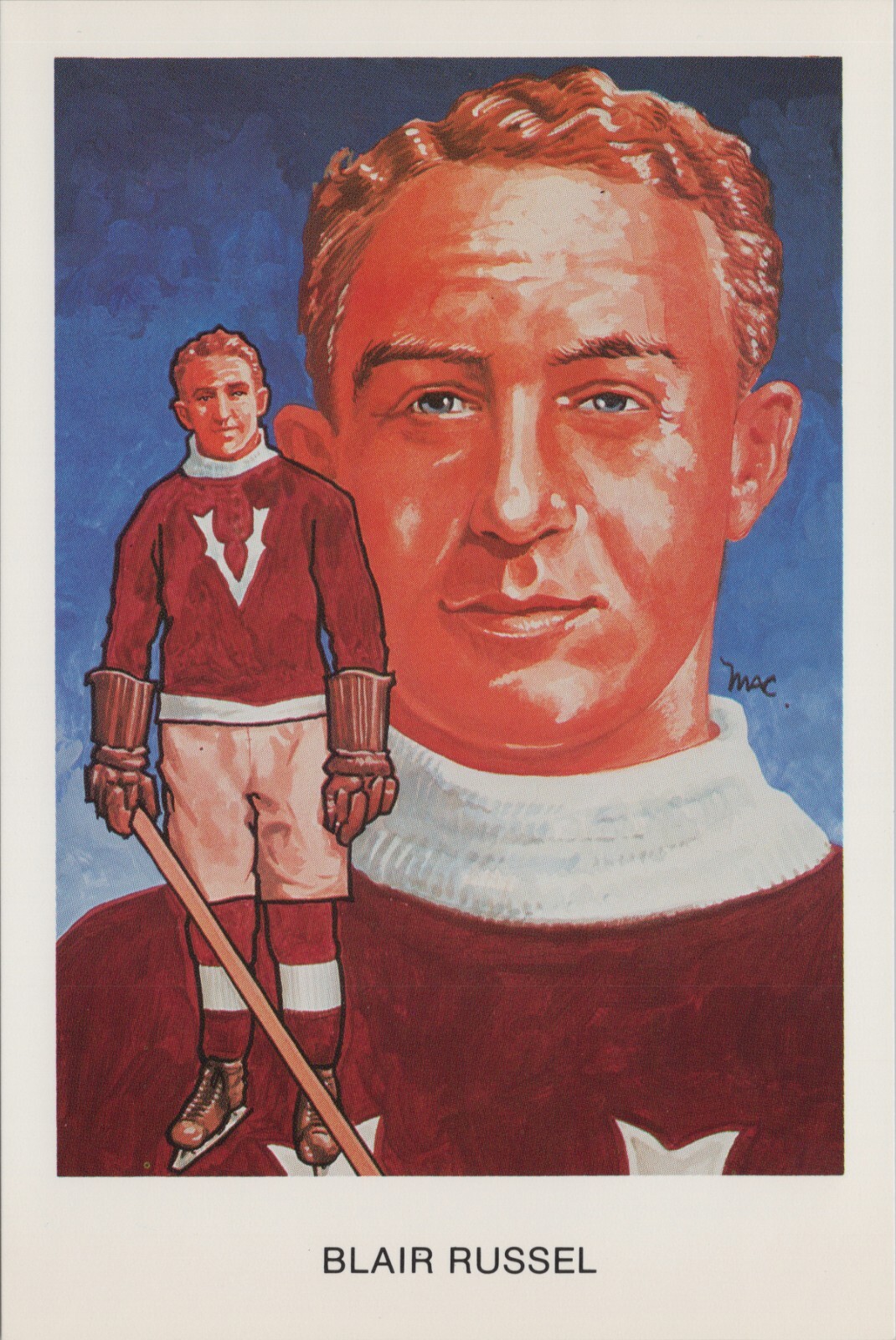 MR ALE PC 1983 Hockey Hall of Fame Series Blair Russell -Montreal Vics ...