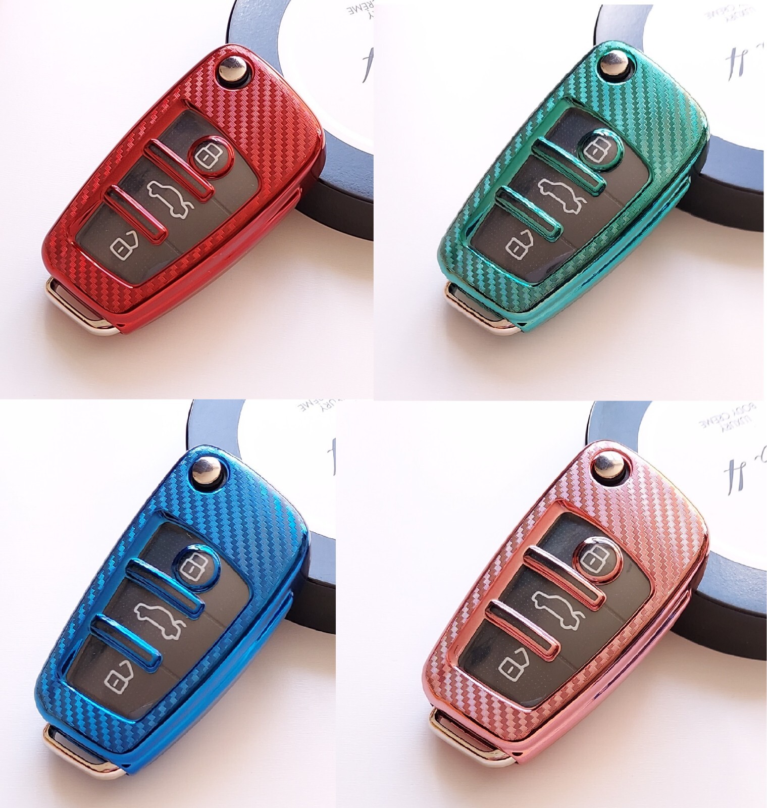 FOR AUDI KEY CASE FOB COVER A1 A3 S3 A4 S4 A5 S5 A6 S6 TT Q5 Q7 R8 SOFT ...