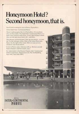 1968 InterContinental Hotels: Honeymoon Ponce Puerto Rico Vintage Print ...