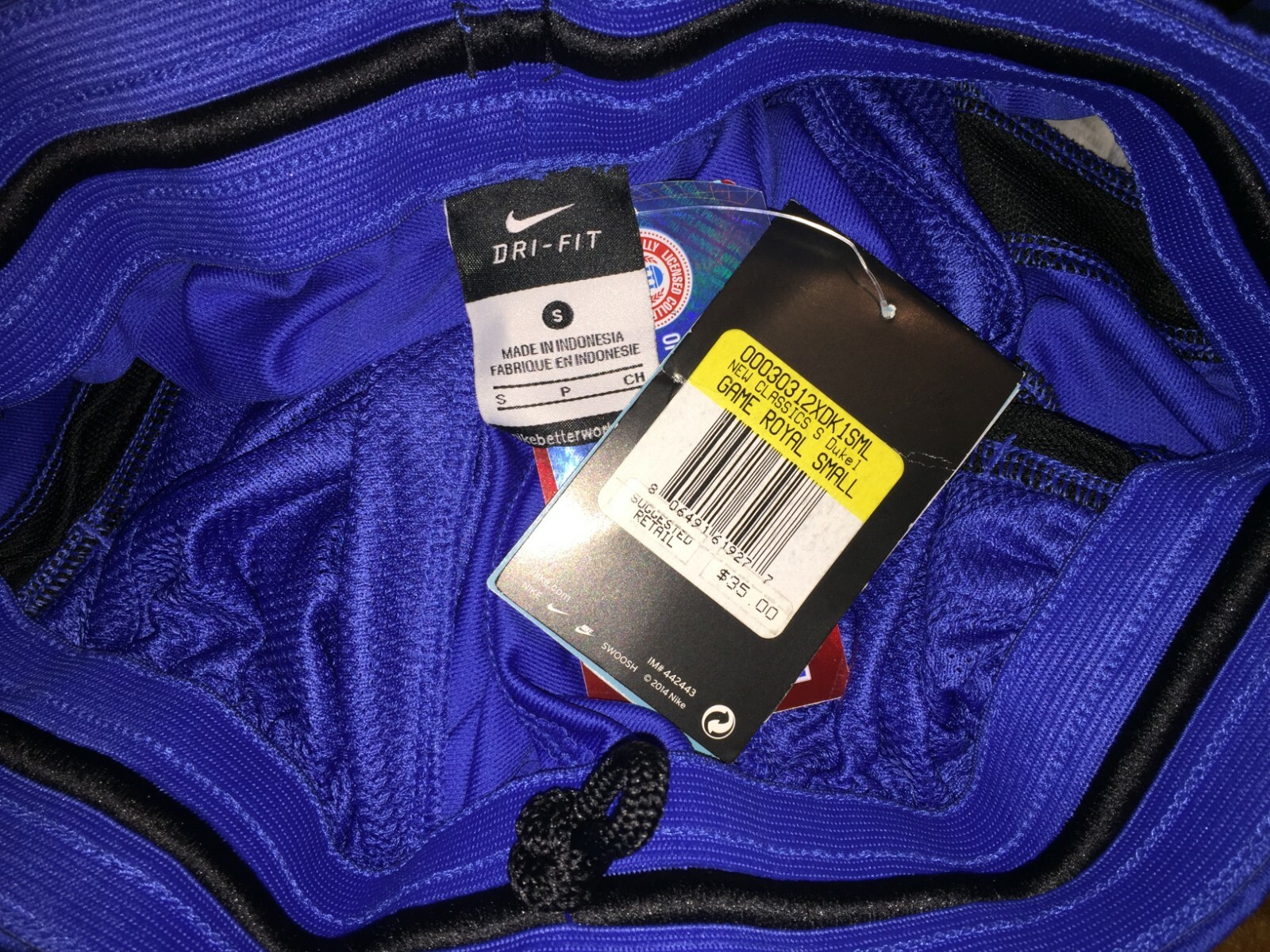 Nike DUKE BLUE DEVILS Game Royal Blue New Classic Basketball Drawstring ...