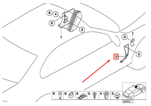 NEW BMW 3 E46 FRONT RIGHT LATERAL TRIM PANEL 51438213946 8213946 ...