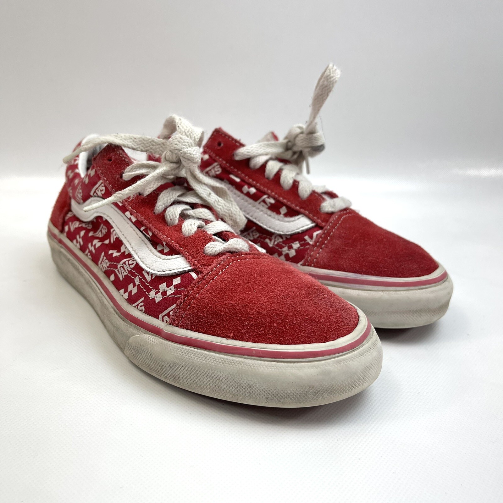 Vans Old Skool Logo Repeat Racing Classic Skaters Red… - Gem