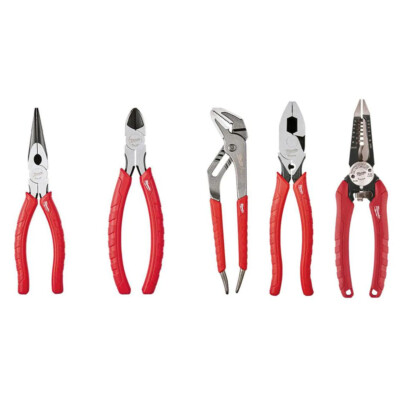Electrician's Pliers Hand Tool Set Red Hand Tool (5-Piece) | eBay