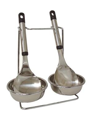 (28002) Cutlery Holder Spoon Rest Round Metal Double | eBay